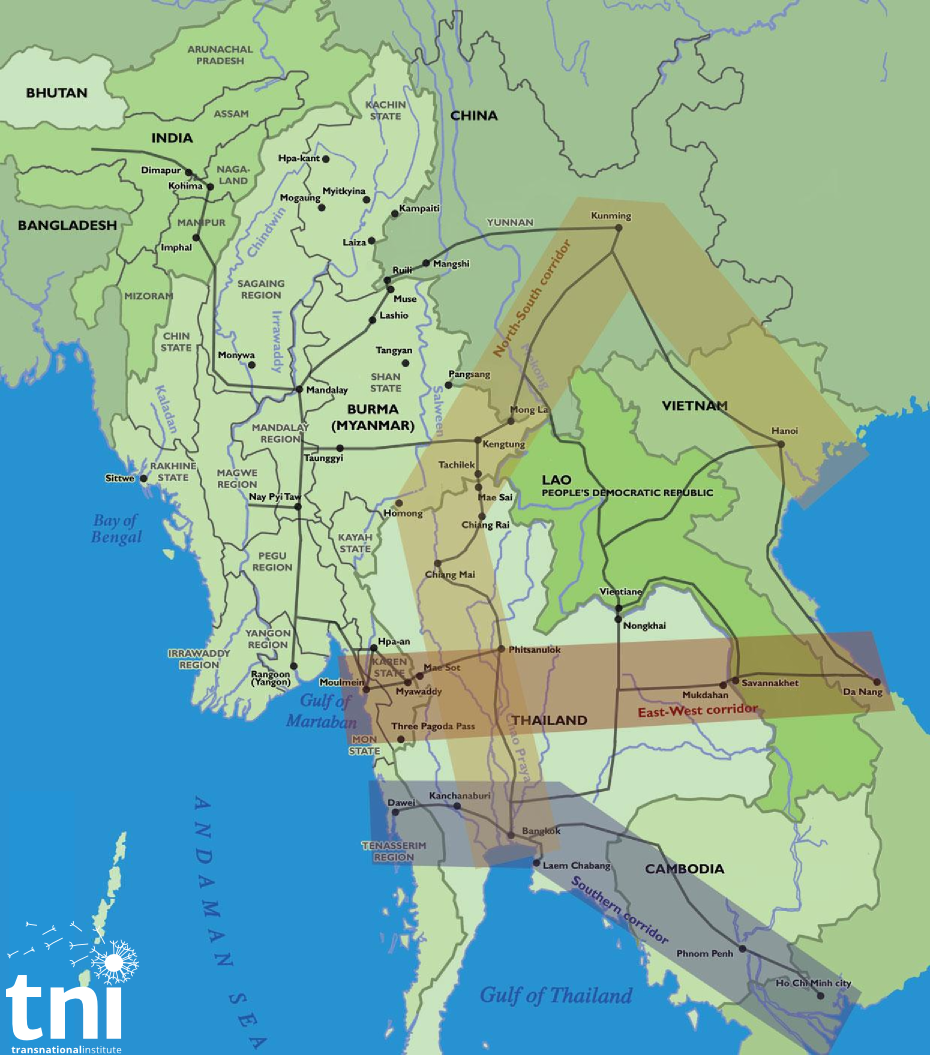 Map of the Greater Mekong region | Transnational Institute